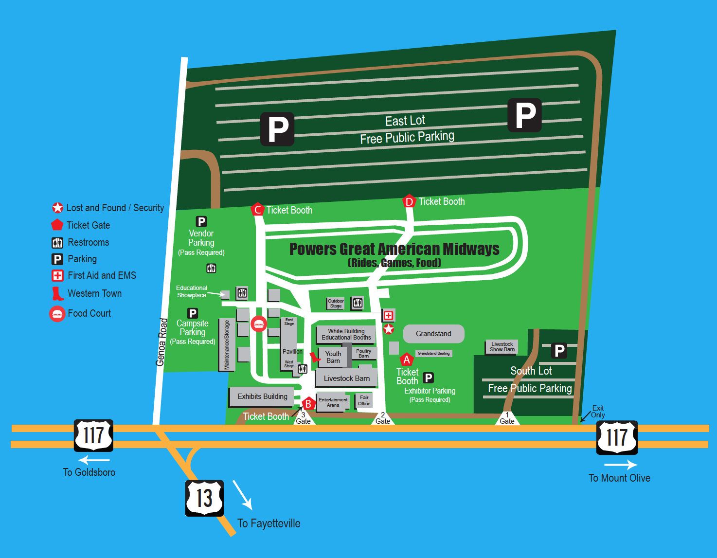 Fairgrounds Map – Wayne Regional Agricultural Fair – North Carolina
